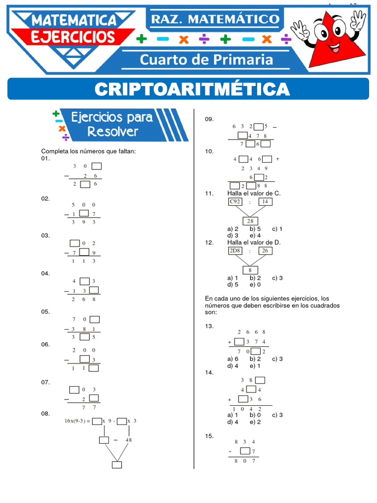 Matemática de 4to | PDF