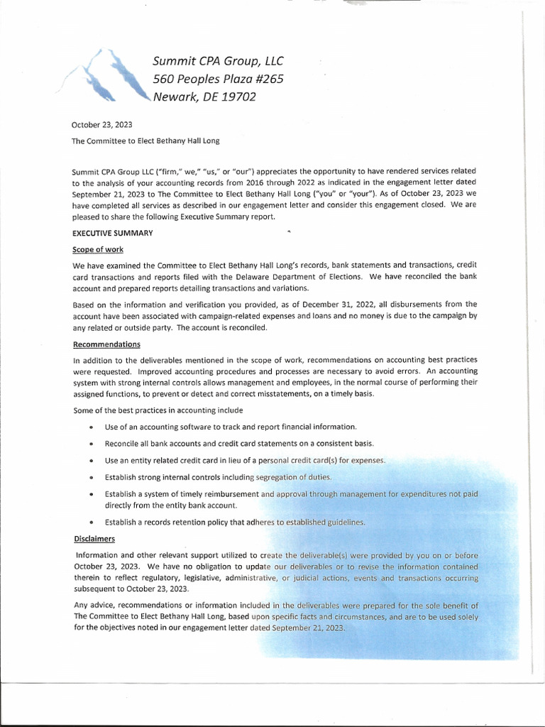 Summit CPA Group Report | PDF