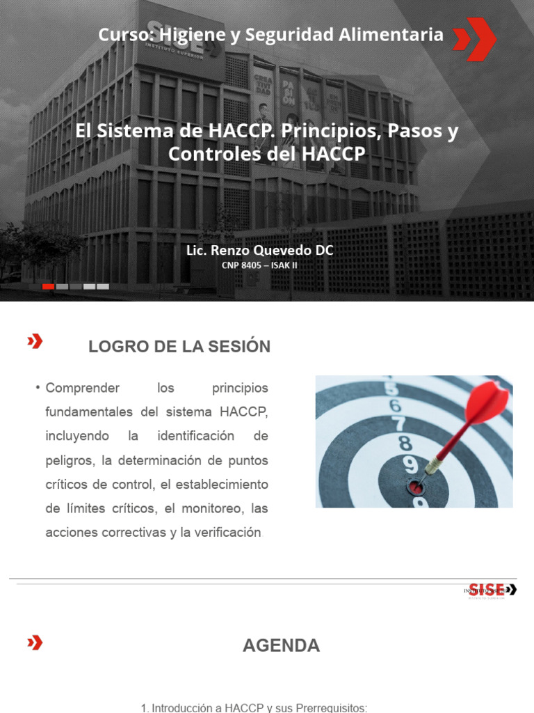 Sistema de HACCP. Principios, Pasos y Controles Del HACCP - Clase 6 | PDF | Análisis de Riesgo y ...