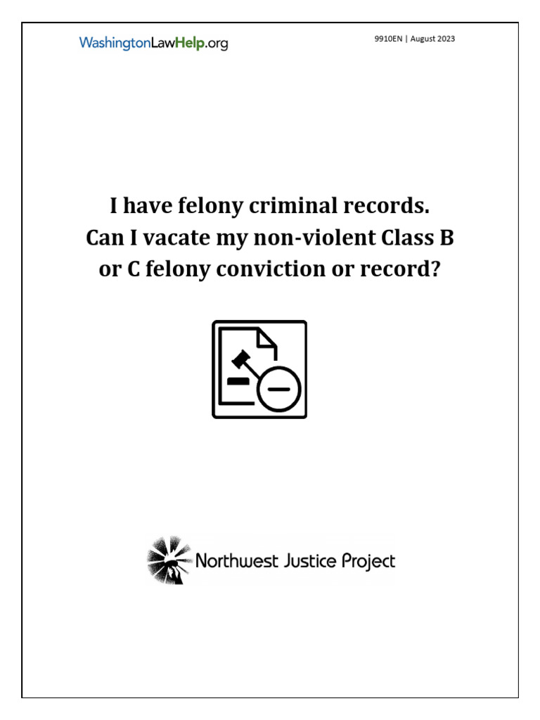 How To Get Your Felony Vacated | PDF | Criminal Record | Assault