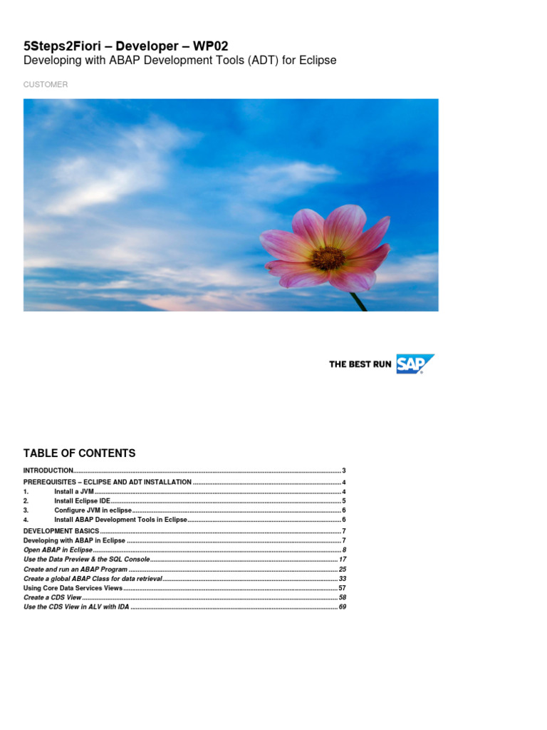 WP02 - D Developing With ABAP in Eclipse | PDF | Eclipse (Software) | Java (Programming Language)