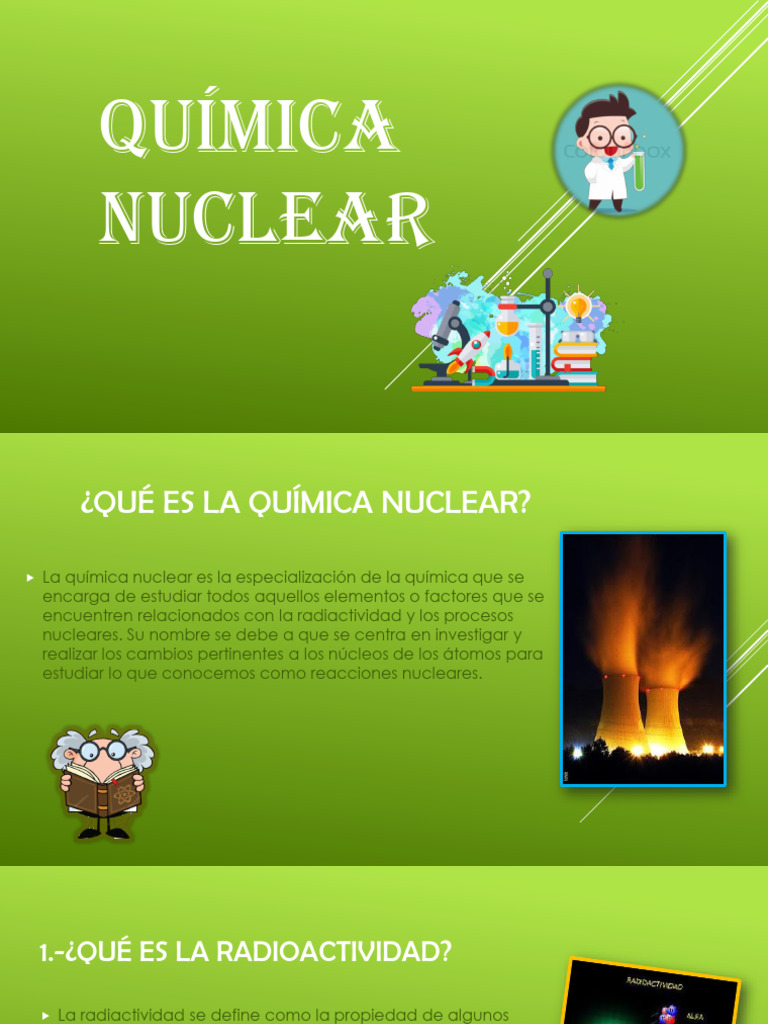 Química Nuclear - Presentación | PDF | Desintegración radioactiva ...