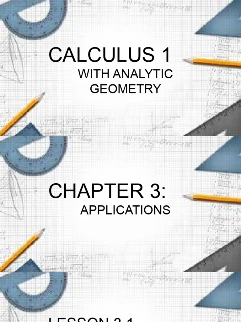 Calculus 1. Chapter 3 | PDF | Tangent | Slope