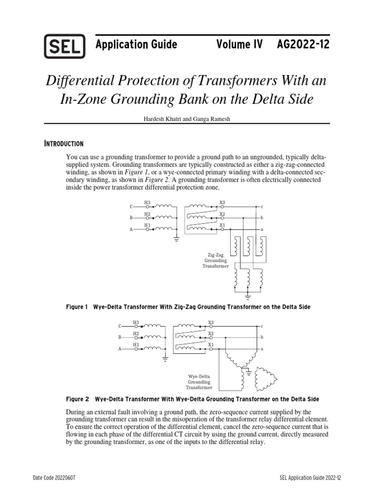 Differential Protection of A Potential Transformer | PDF | Transformer ...