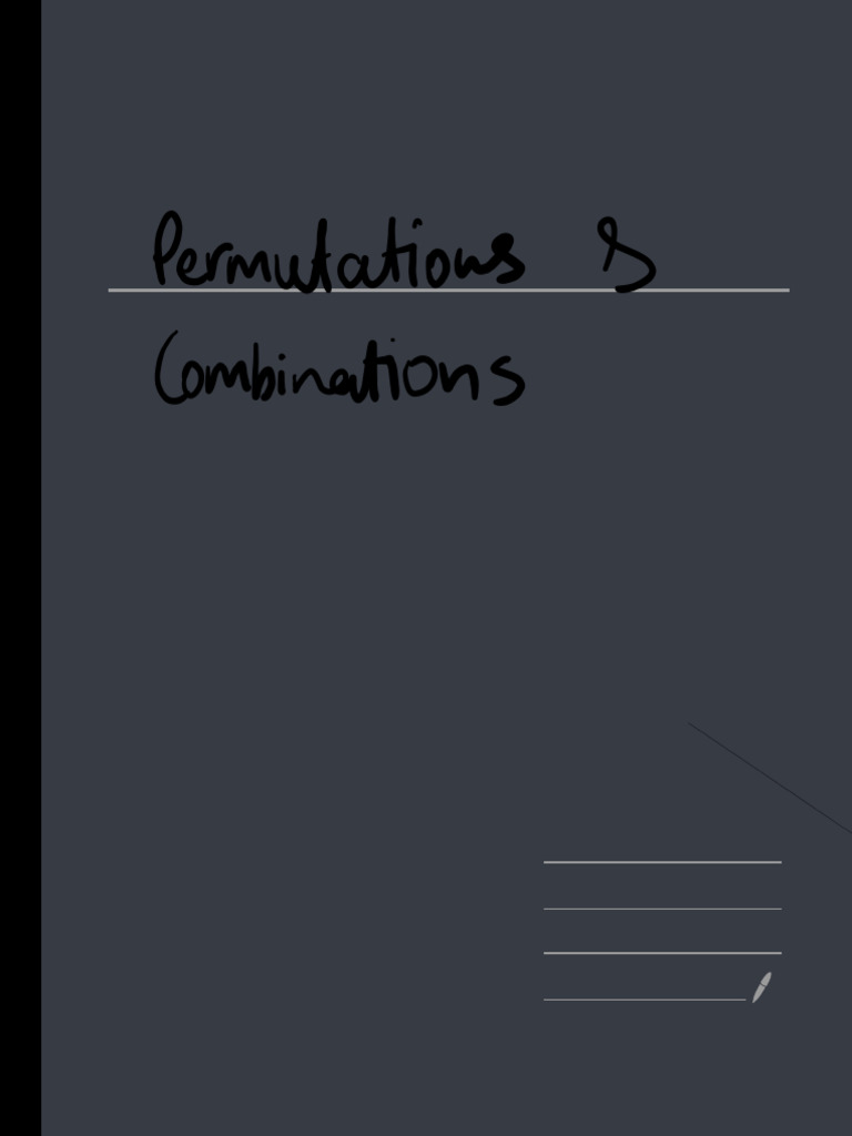 Perms and Combs | PDF