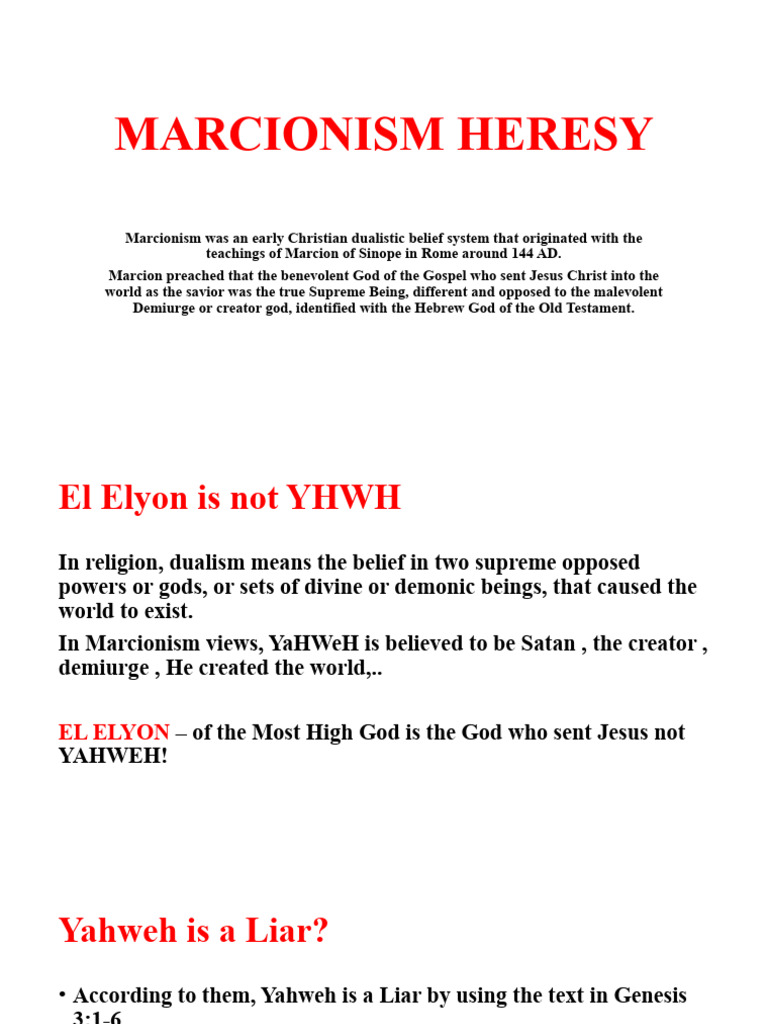 Debunking Marcionism | PDF | Religious Belief And Doctrine | Theology