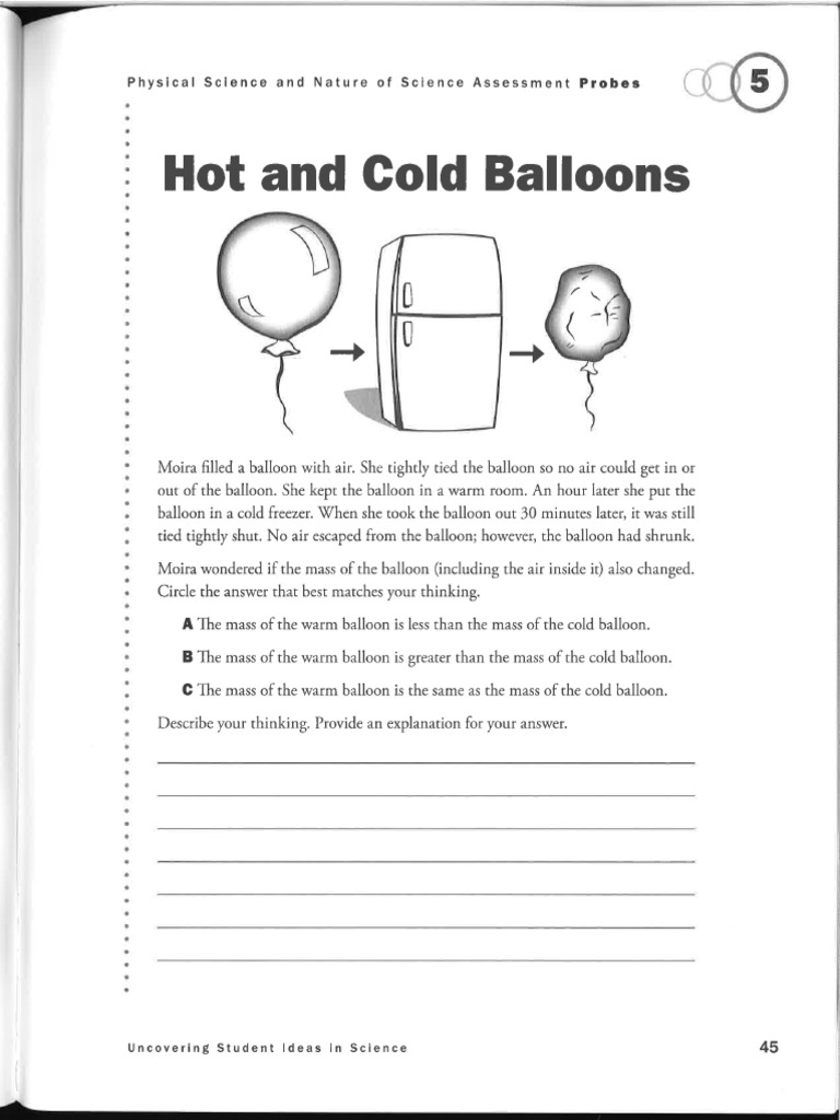 Kinetic Theory - Hot and Cold Balloons | PDF