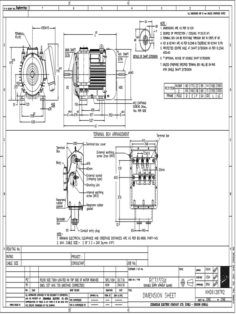 Kirloskar 315SM Foot Mount | PDF