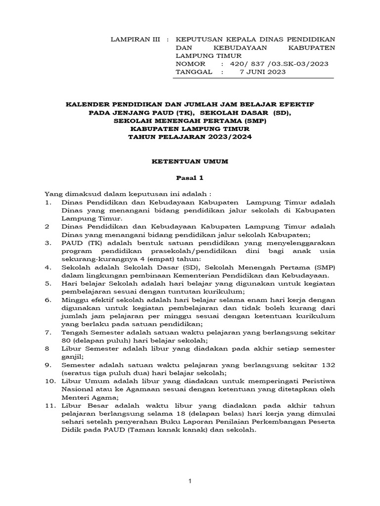 Kaender PPDB 2023 | PDF