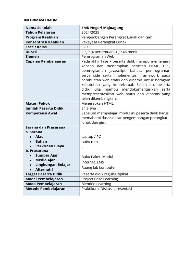 Modul Ajar Rekayasa Perangkat Lunak Fase F HTML | PDF Modul Ajar Rekayasa Perangkat Lunak Fase F HTML | PDF