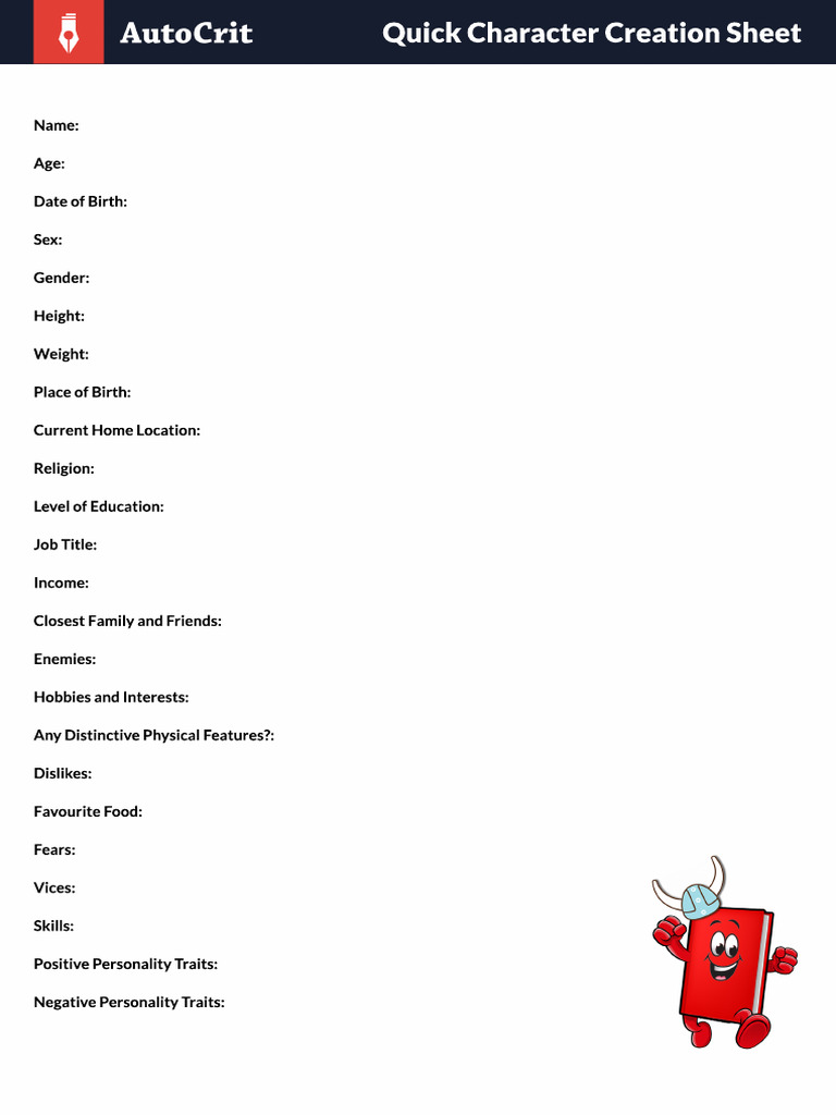 Character Creation Interview Guide | PDF