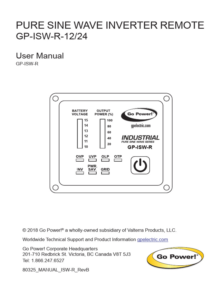 80325_MANUAL_GP-ISW-R_RevB | Download Free PDF | Electronic Engineering | Computer Engineering