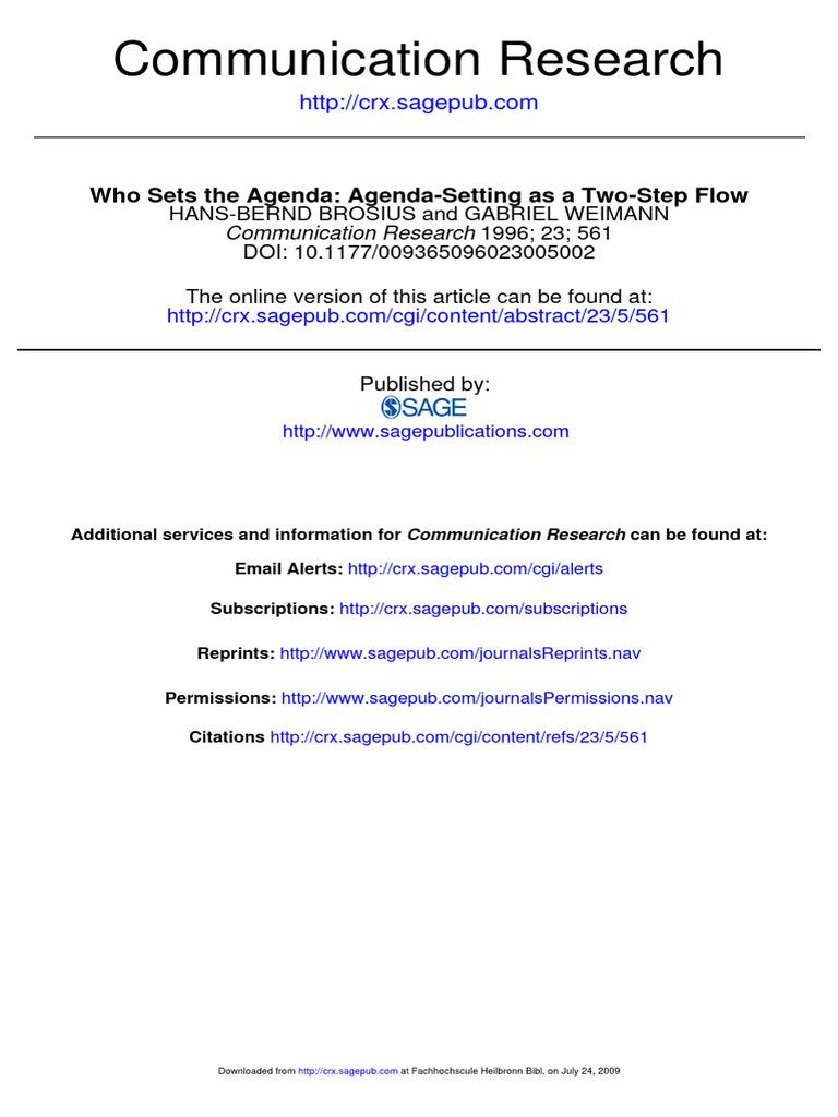 Brosius Early Recognizers | PDF | Media Analysis | Mass Media