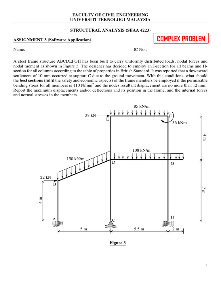 Assignment 3 Software-Complex Problem | PDF | Bending | Stress (Mechanics)