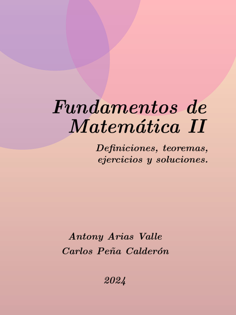 Fundamentos_de_Matem tica_II | PDF | Función (Matemáticas) | Sistema de ...
