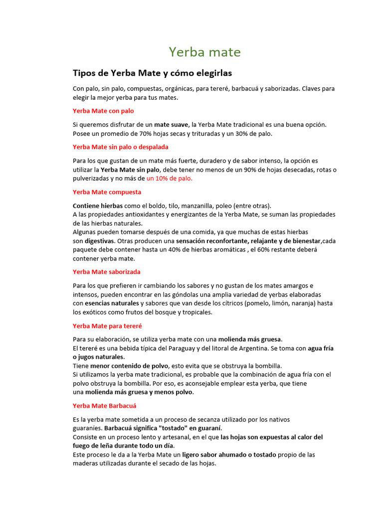Yerba Mate | PDF