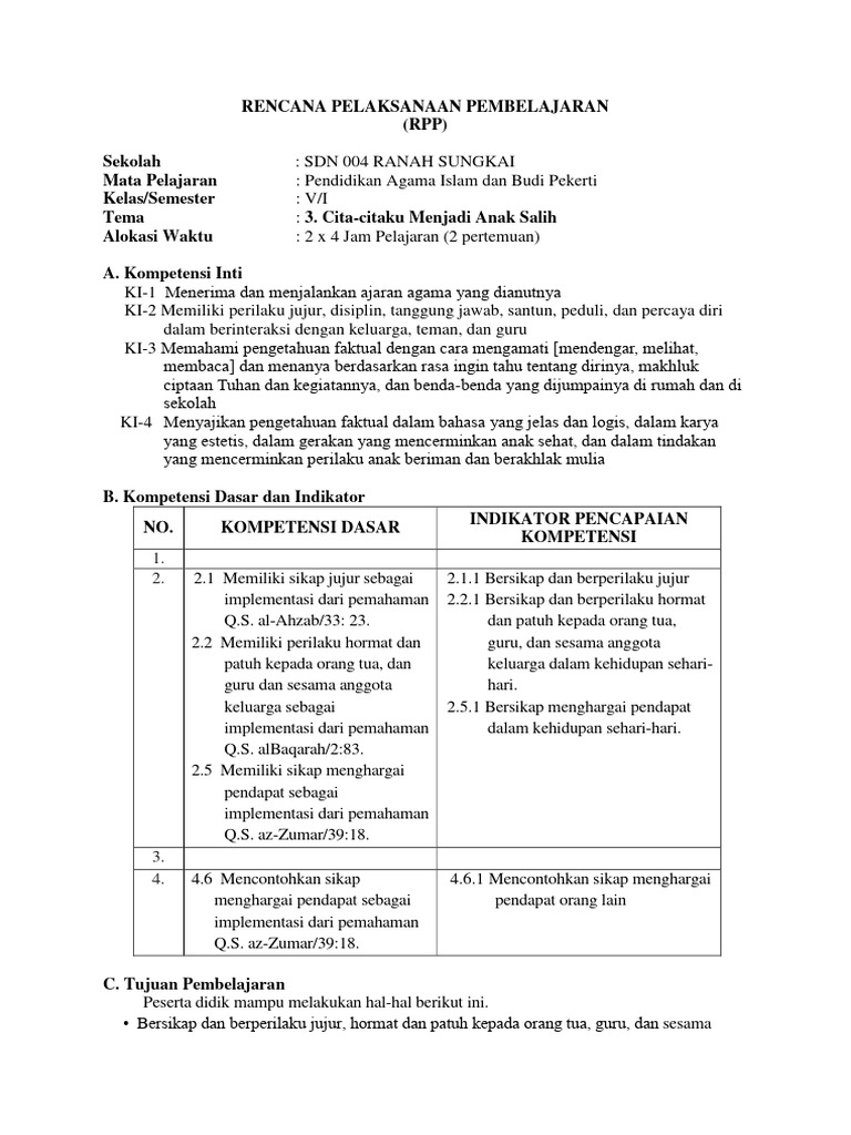 11.RPP KLS 5 SMTER 1 | PDF