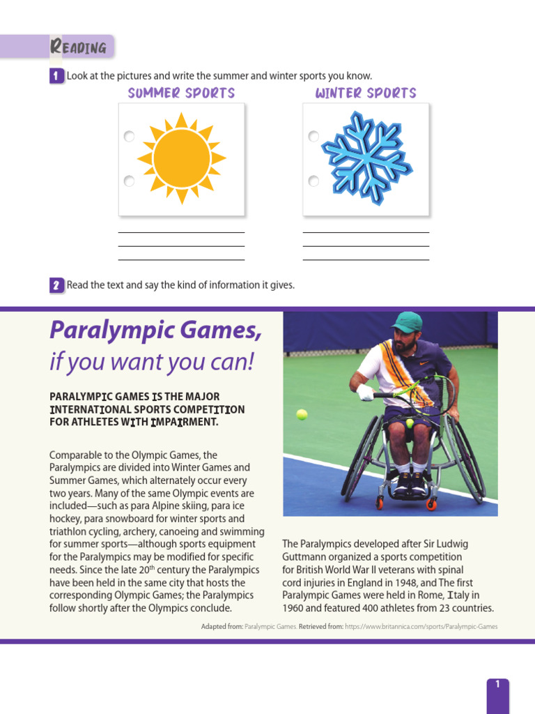 U3 Act 22 | PDF | Paralympic Games | Racing