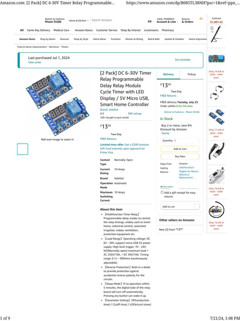 JZ 801 Programmable Relay Amazon Page | PDF | Relay | Electrical Engineering