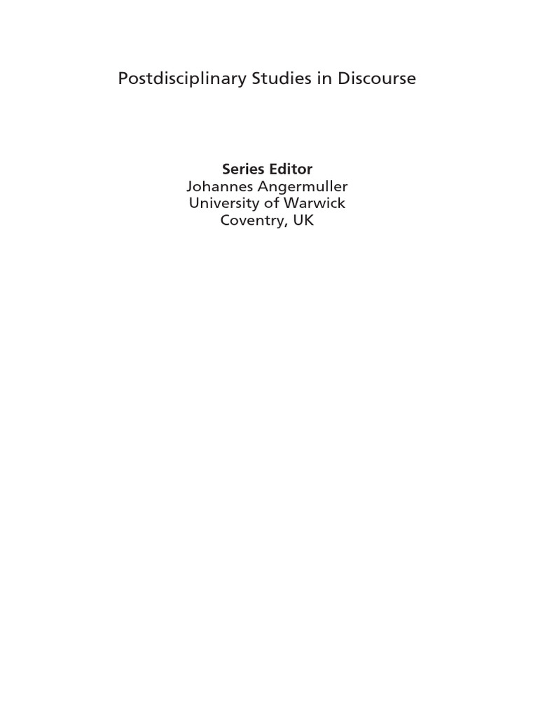 Discourse, Culture and Organization - Inquiries Into Relational Structures of Power (002-200 ...