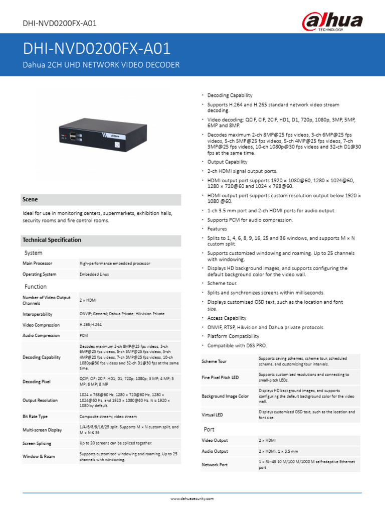 NVD0200FX-A01_datasheet_20231208 | Download Free PDF | Hdmi | Video