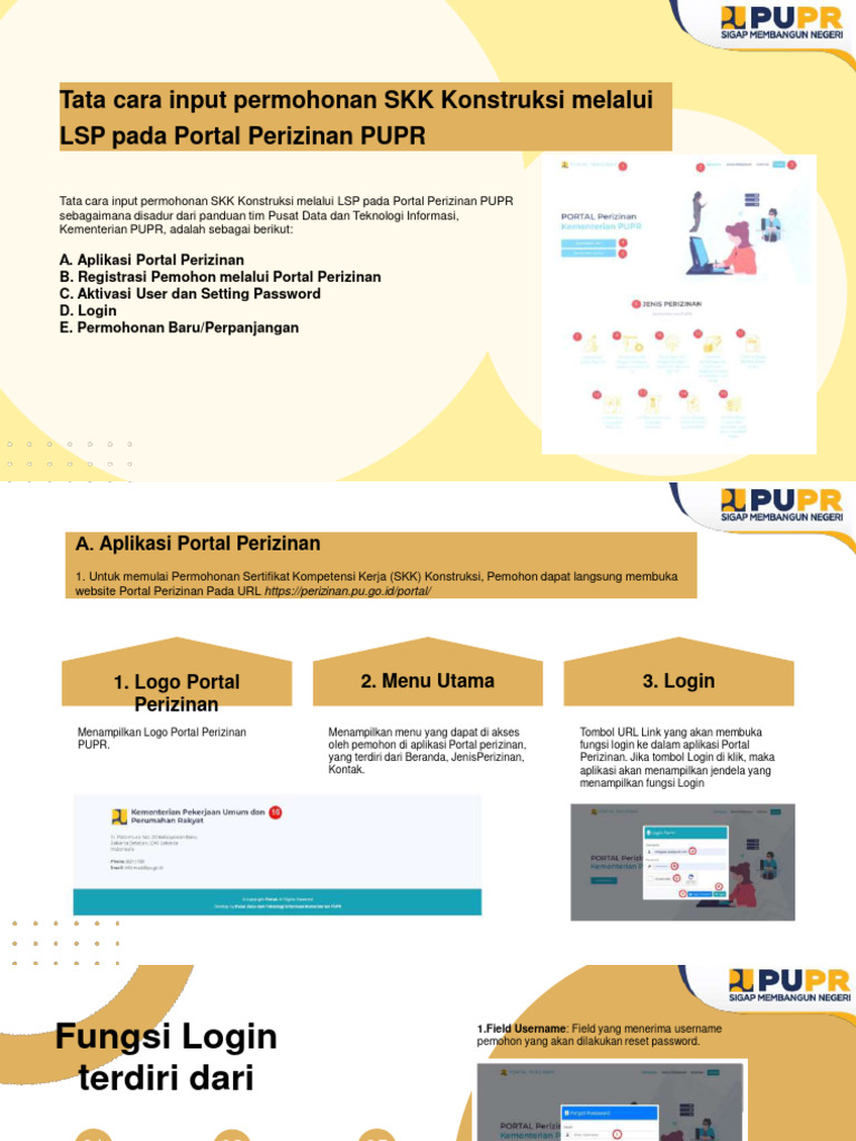 Tata Cara Input Permohonan SKK Di Portal Perizinan PUPR | PDF