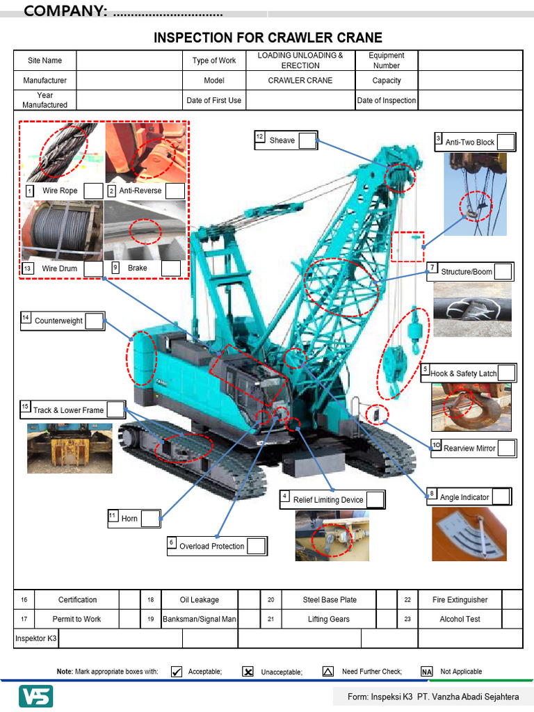 list bagian crawler | PDF | Crane (Machine) | Equipment