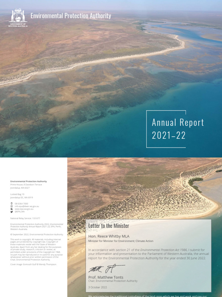 EPA Annual Report 2021-2022 | PDF | Environmental Impact Assessment ...