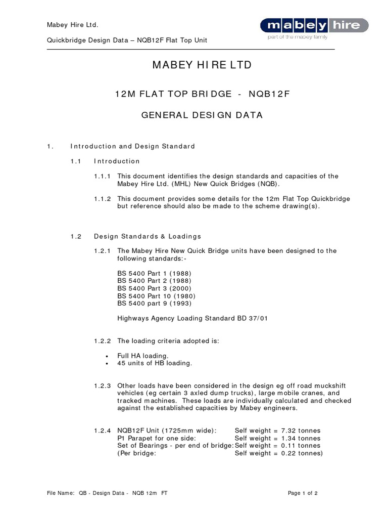 2024-07-09 - Layton Temp Bridge - Mabey Bridge Brochures | PDF | Beam ...