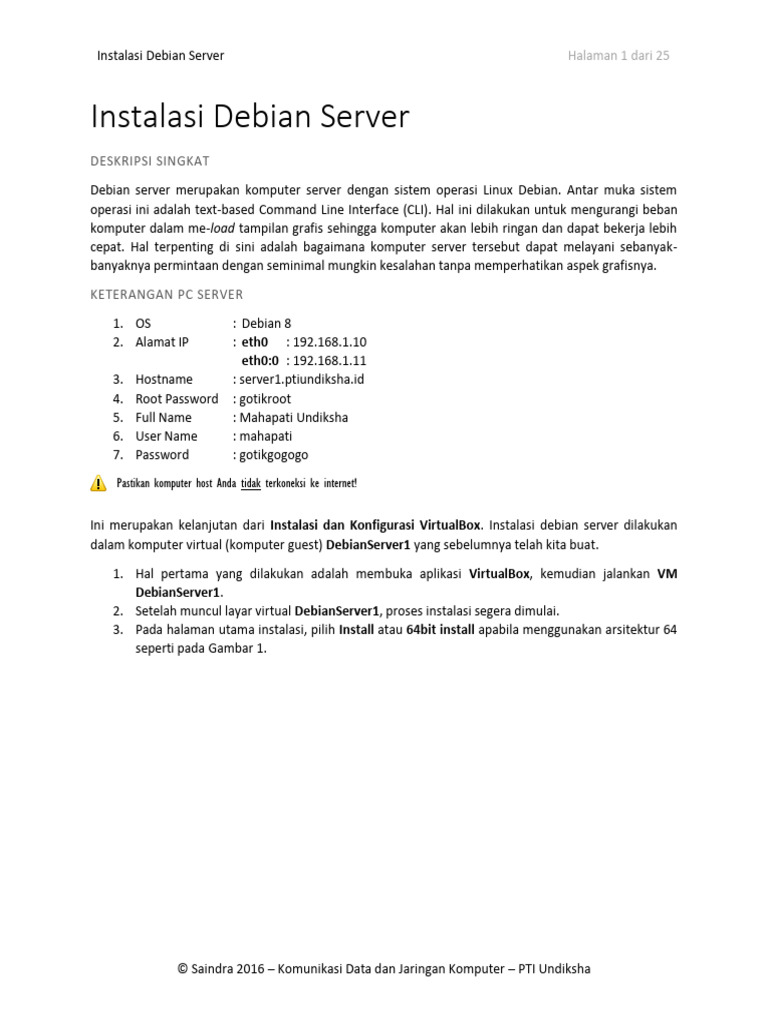 Instalasi Debian Server | PDF | Komputer