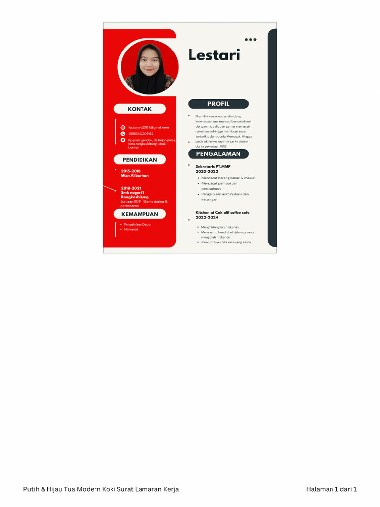 Putih & Hijau Tua Modern Koki Surat Lamaran Kerja_20240613_170635_0000 | PDF