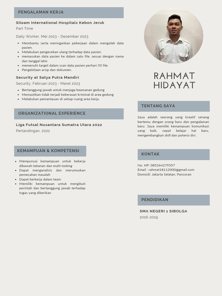 CV - Rahmat Hidayat | PDF