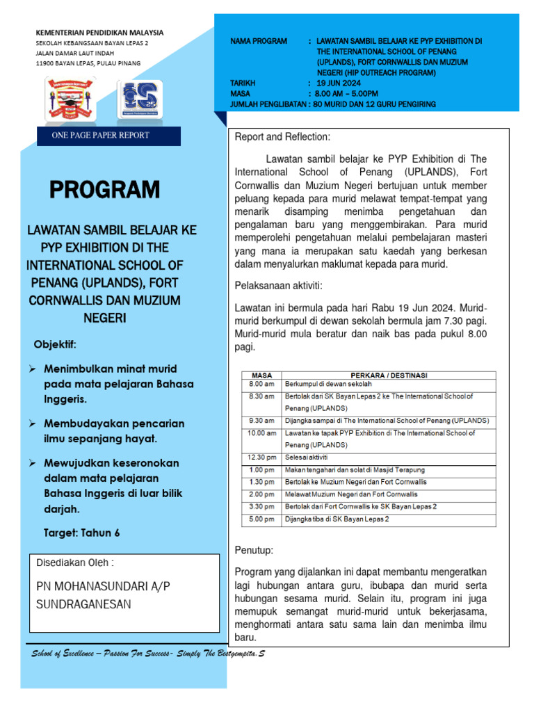 Oppr Lawatan 2024 | PDF