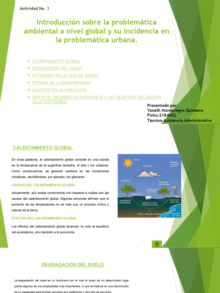 Actividad 1 Introducción Sobre La Problemática Ambiental A Nivel Global | PDF | Sustentabilidad ...
