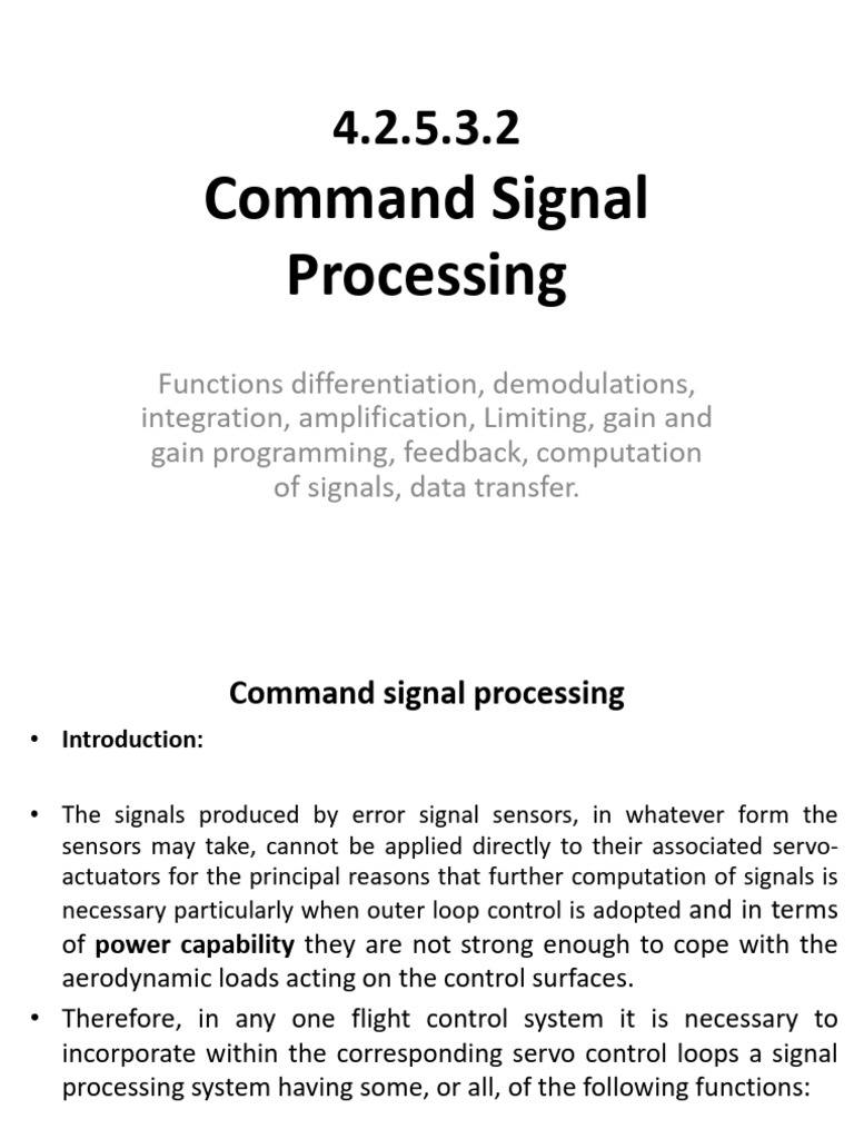 4.2.5.3.2 Command Signal Processing | PDF | Servomechanism | Amplifier