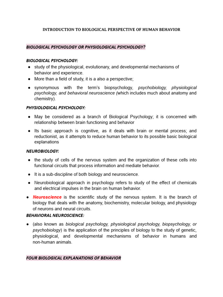 Module 1 NEUROLOGOGY | PDF | Behavioral Neuroscience | Neuroscience