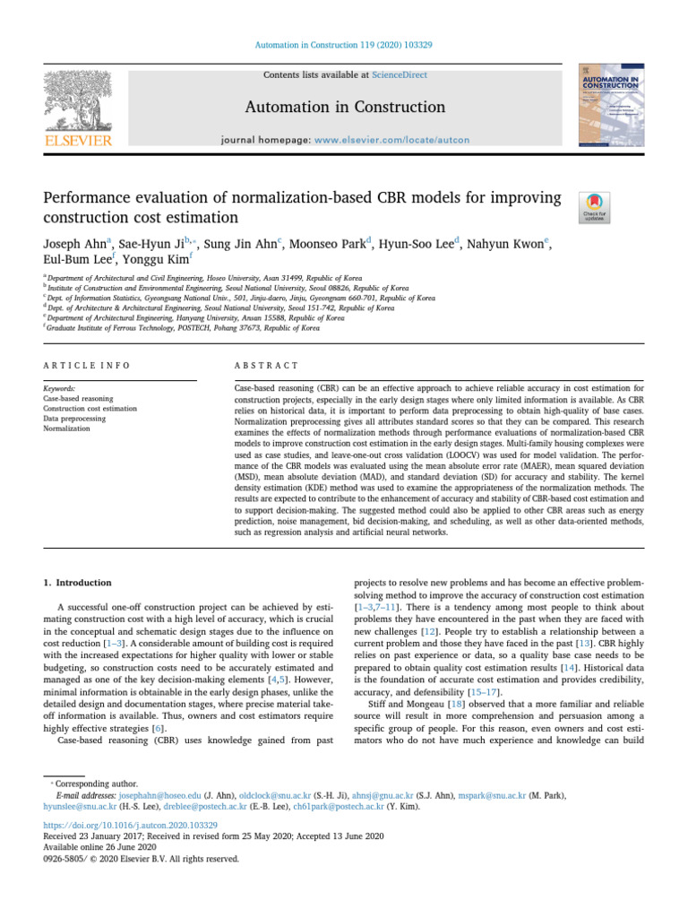 Performance Evaluation of Normalization-Based CBR Models For Improving | PDF | Normal ...
