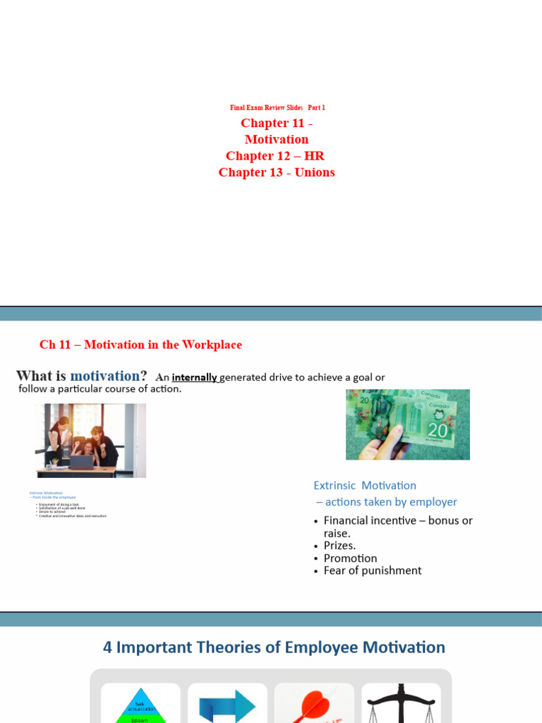 Final Exam Review Part 1 F20 CH 11 12 13 | PDF | Motivation | Motivational Final Exam Review Part 1 F20 CH 11 12 13 | PDF | Motivation | Motivational