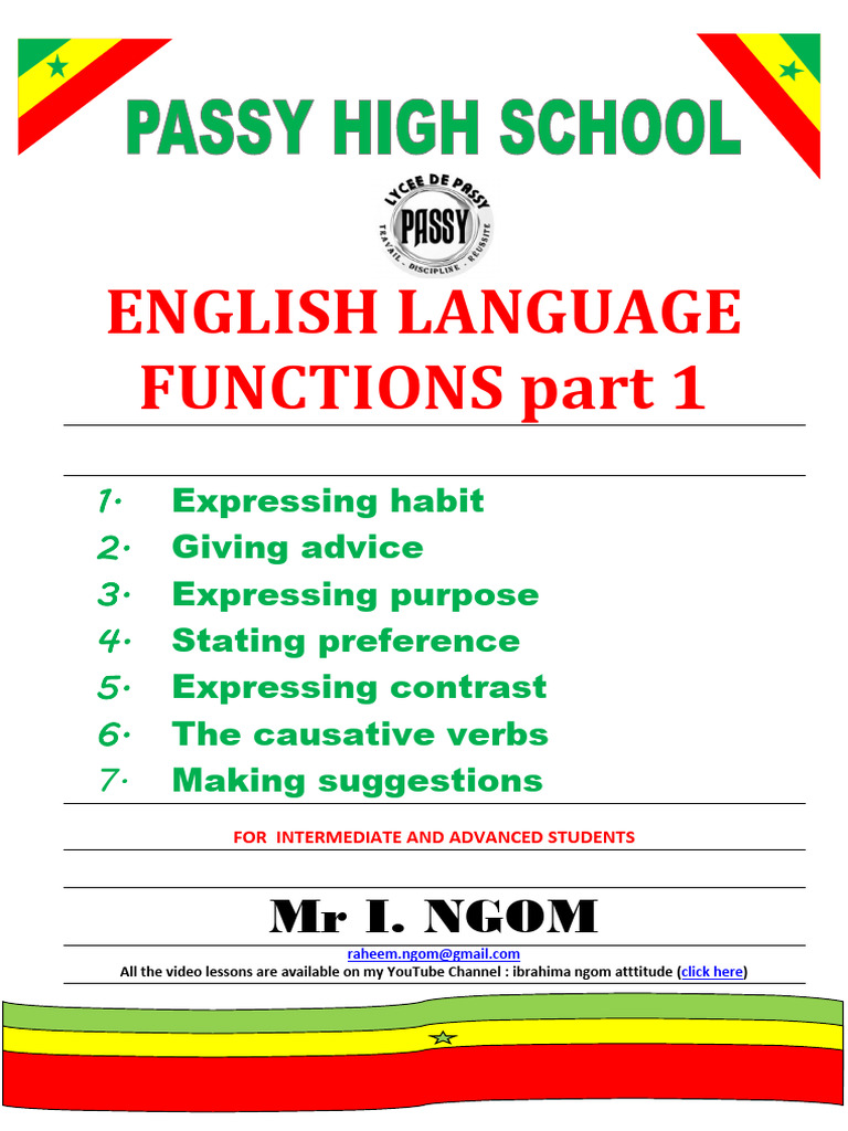 English Functions Handbook 23 | PDF | Verb | Adjective