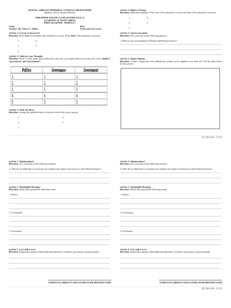 12 PPG - Activity Sheet | PDF | Cognitive Psychology | Cognition