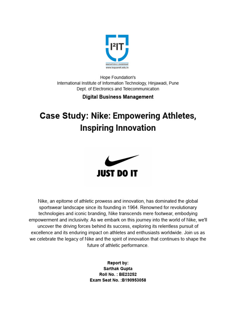 Case Study:: Nike: Empowering Athletes, Inspiring Innovation | PDF ...