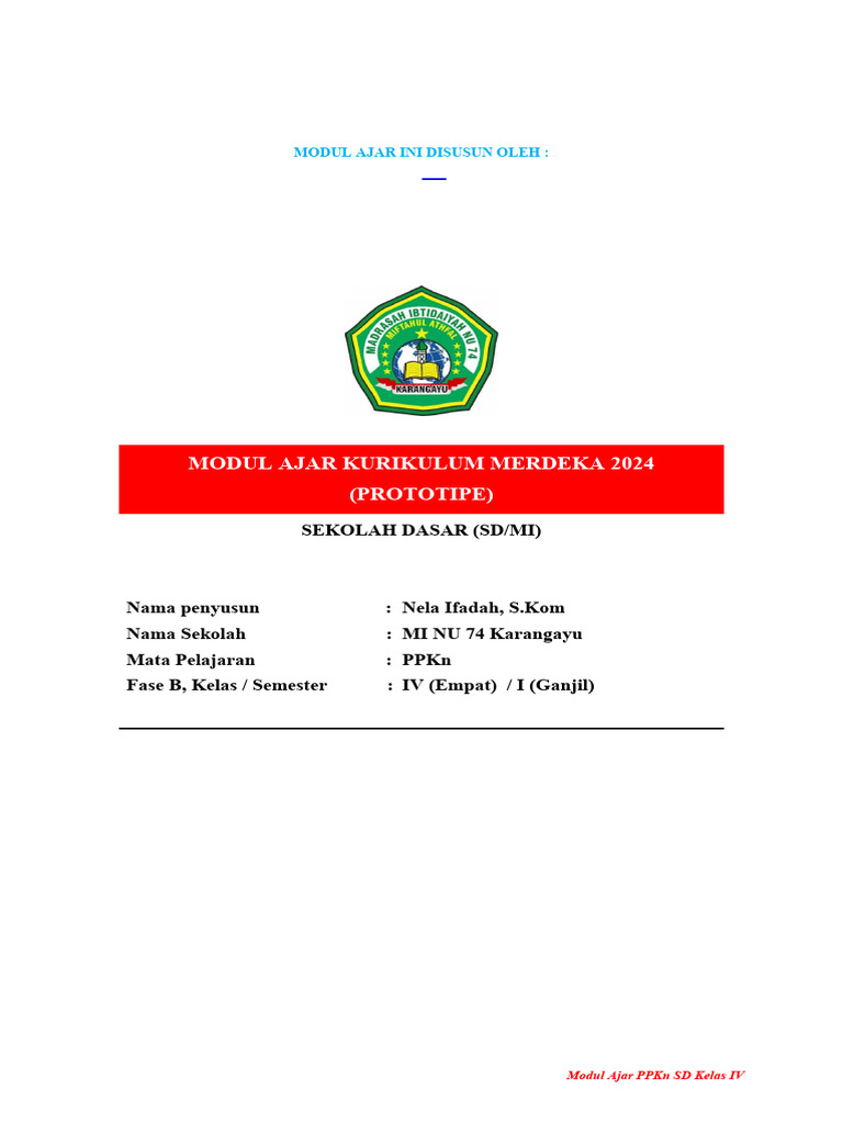 BAB 1 - PPKN Kls 4 | PDF