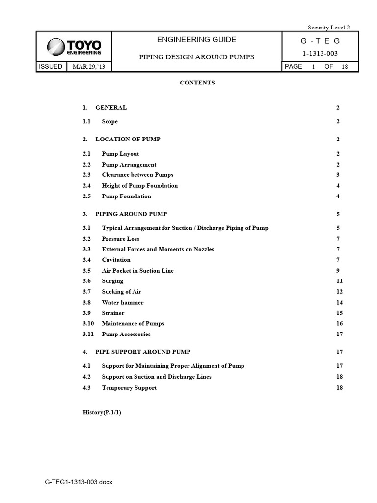 Pump Piping Design Engineering Guide | PDF | Pump | Applied And ...