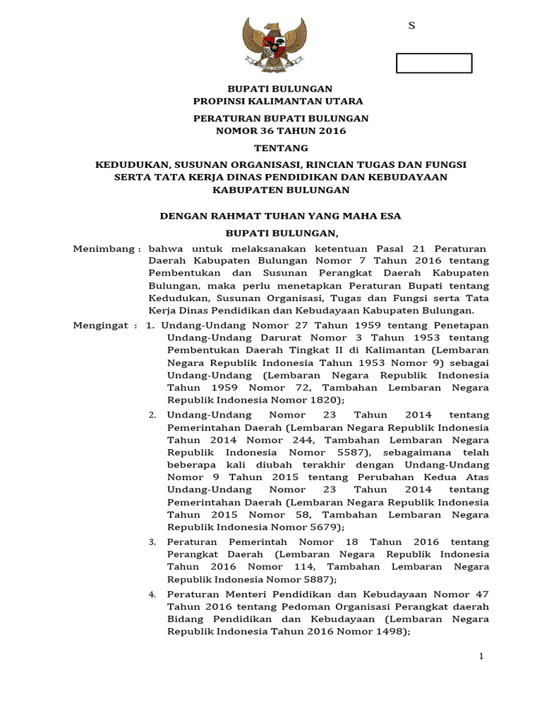 Tusi Dinas Pendidikan | PDF