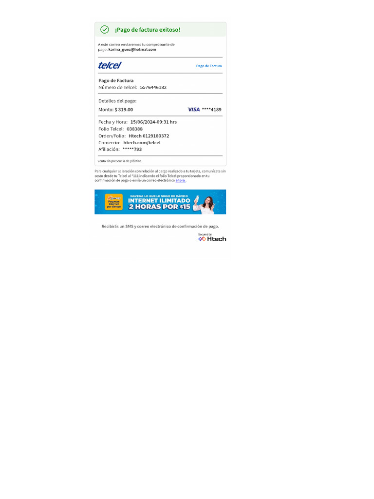 Comprobante - Htech 0129180372 - 038388 | PDF