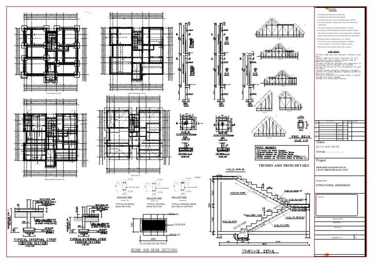 Structural Drawings | PDF | Structural Engineering | Composite Material