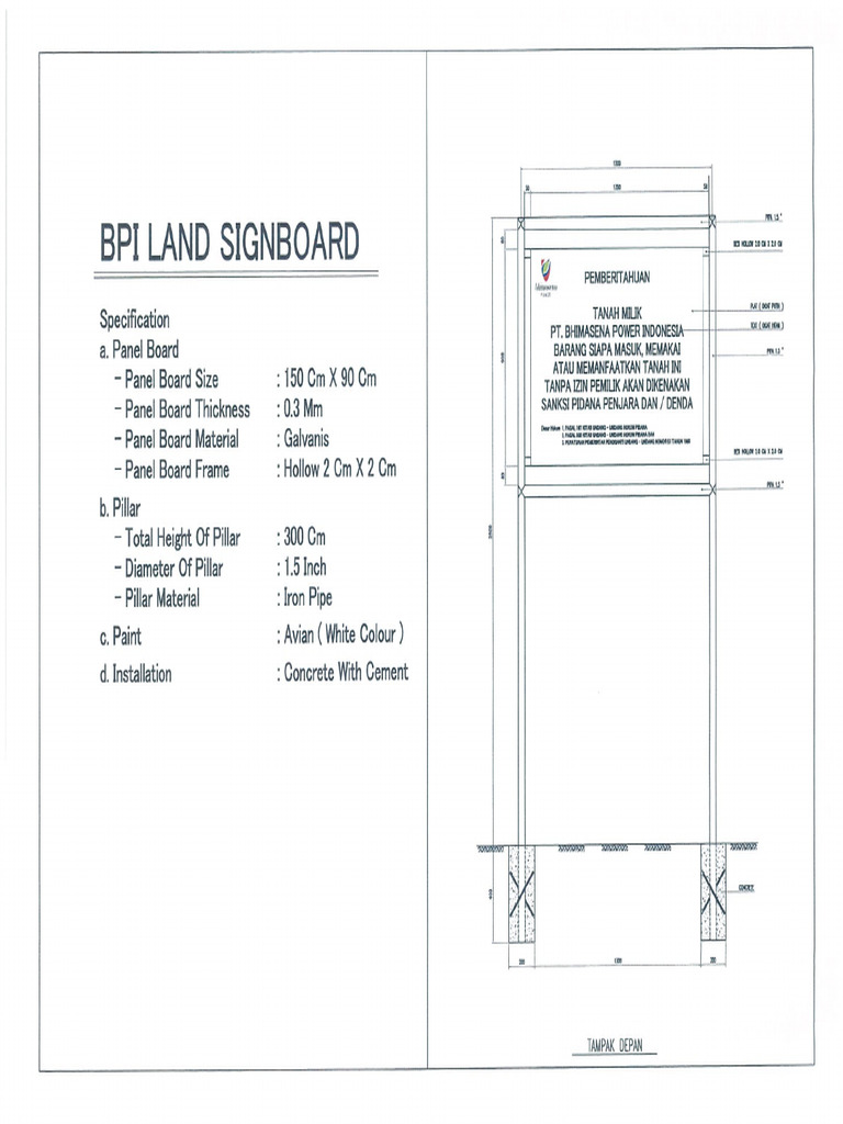 Signboard Specification | PDF