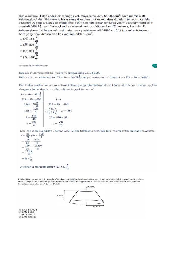 Soal Olim + Pembahasan 1 | PDF