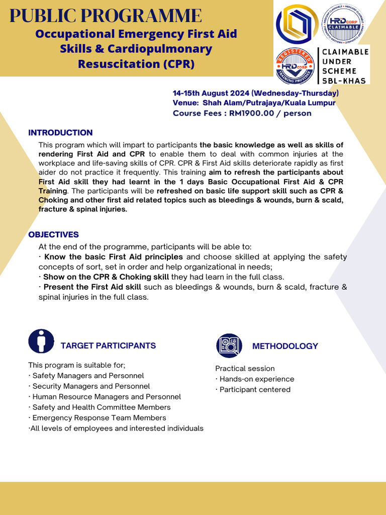 First Aid Brochure | PDF | First Aid | Cardiopulmonary Resuscitation