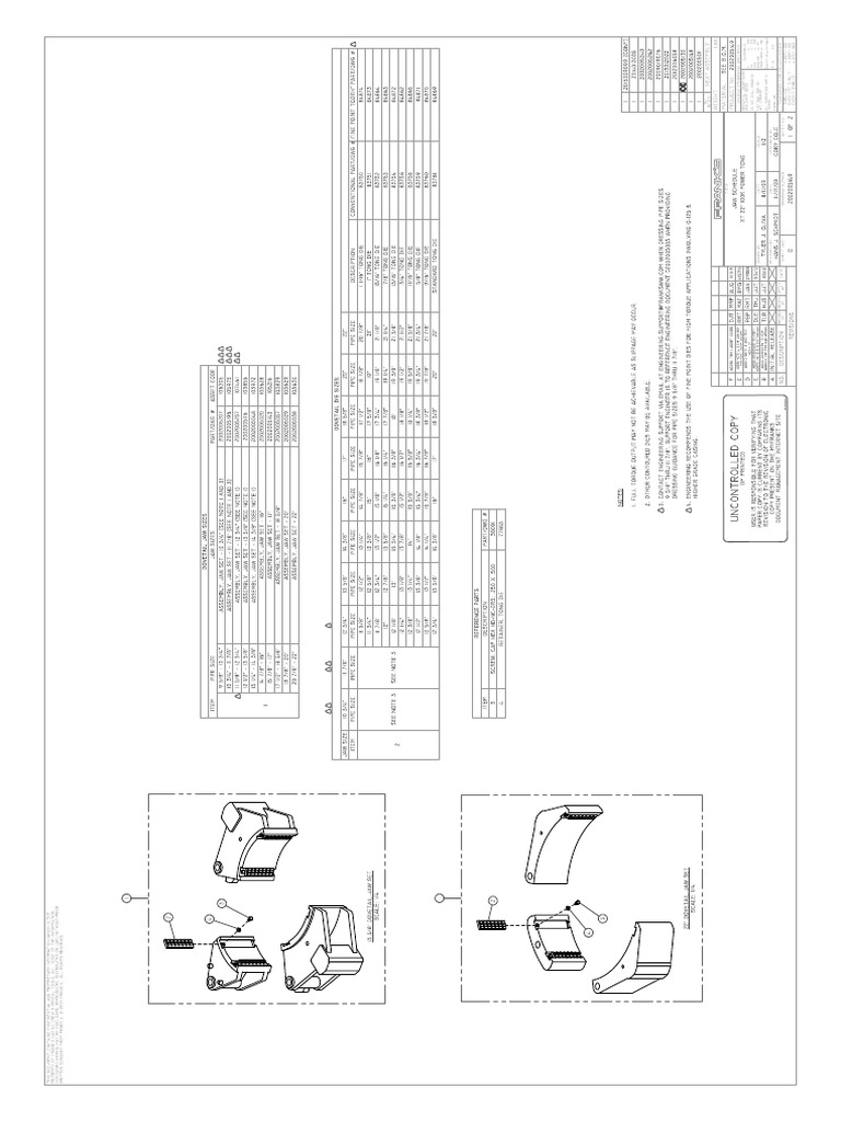 Dress Chart XT-22 Power Tong | PDF